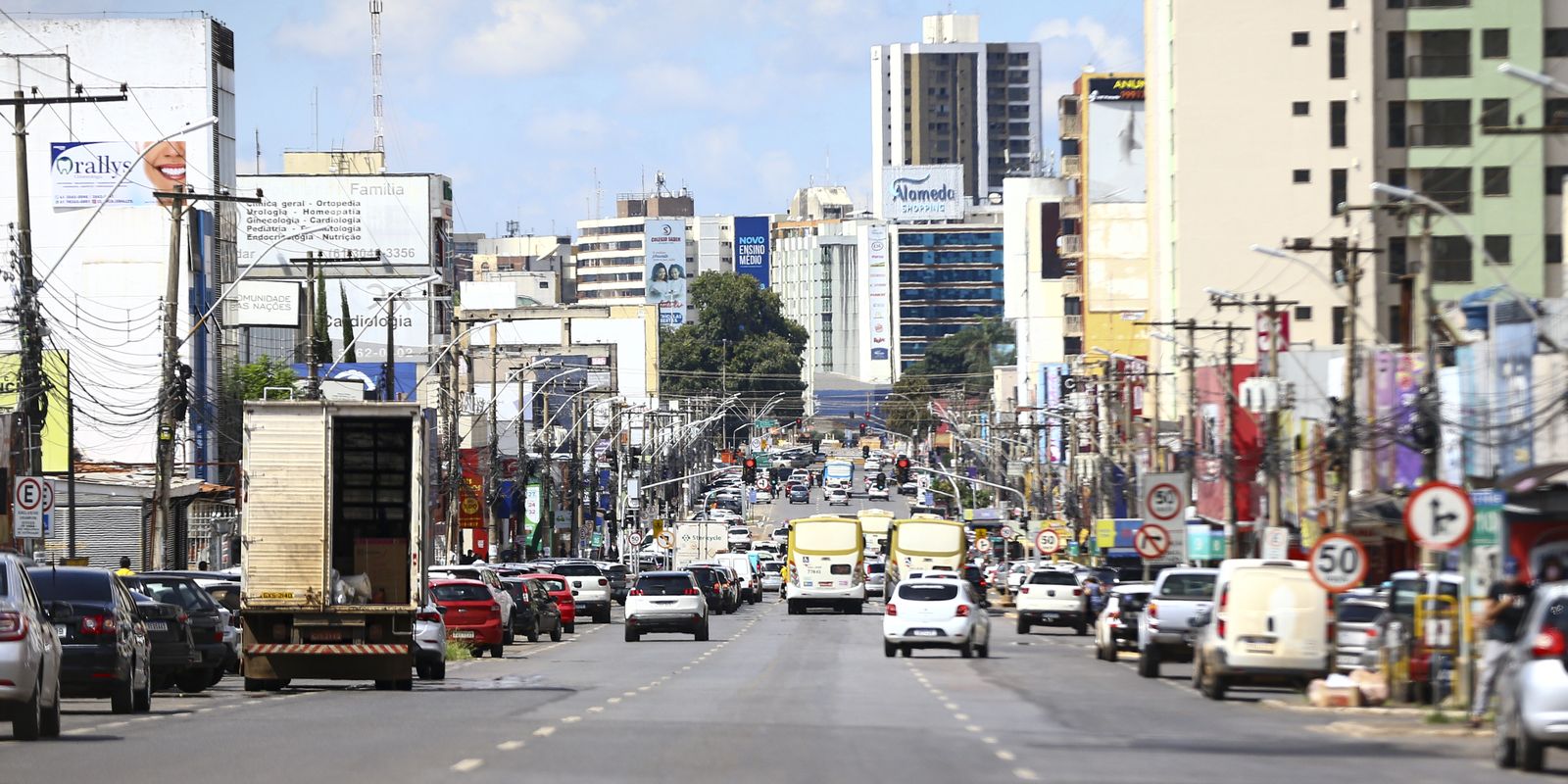 Avenida Comercial, em Taguatinga. | Agência Brasil