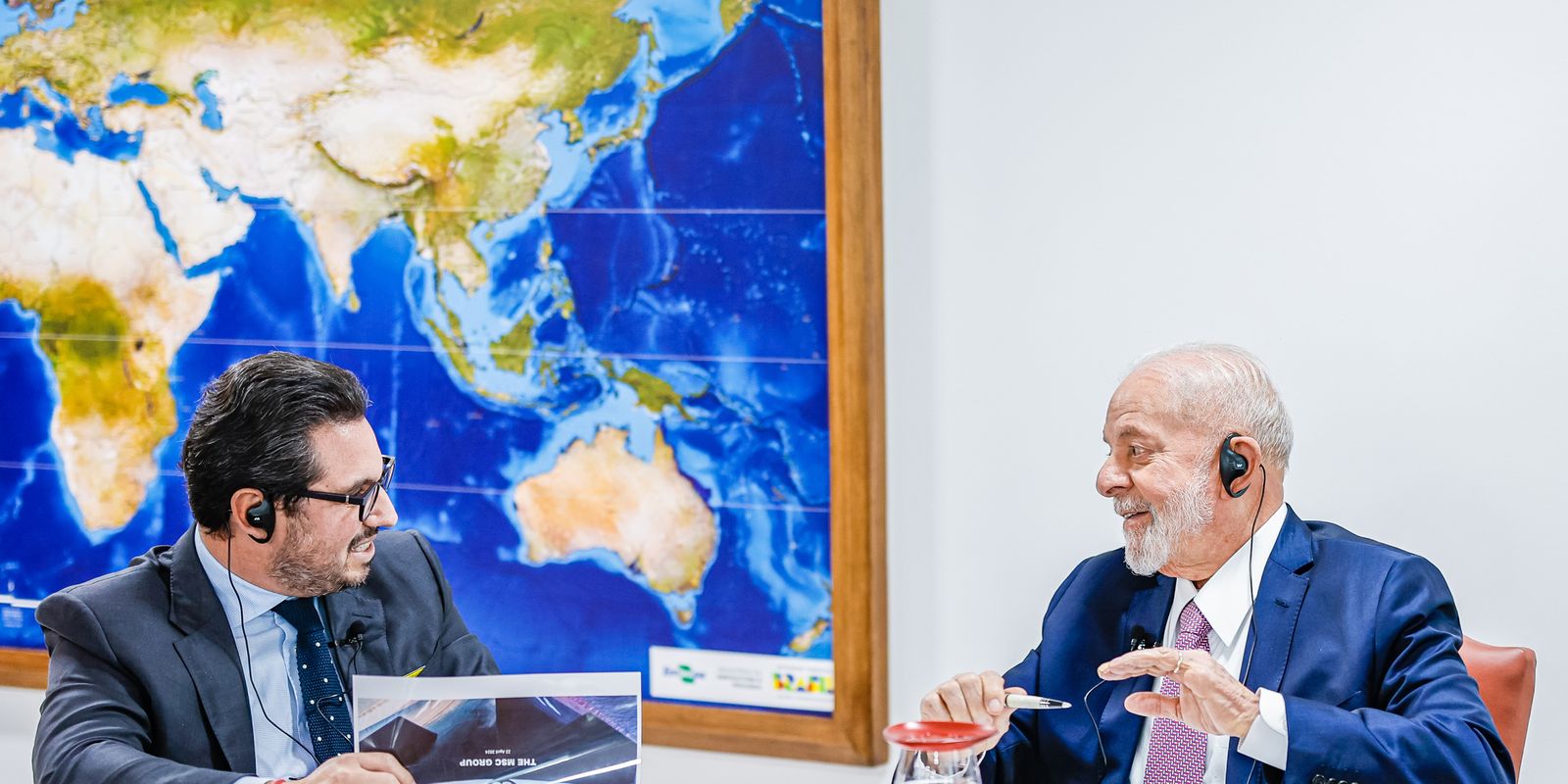 Lula com o Presidente do Grupo MSC, Diego Aponte | Agência Brasil