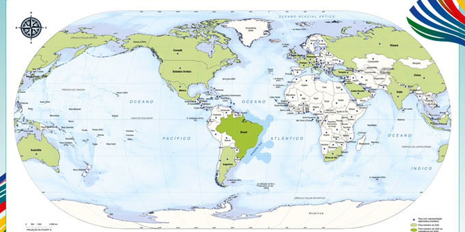 IBGE inicia venda do mapa-múndi com o Brasil no centro | Agência Brasil