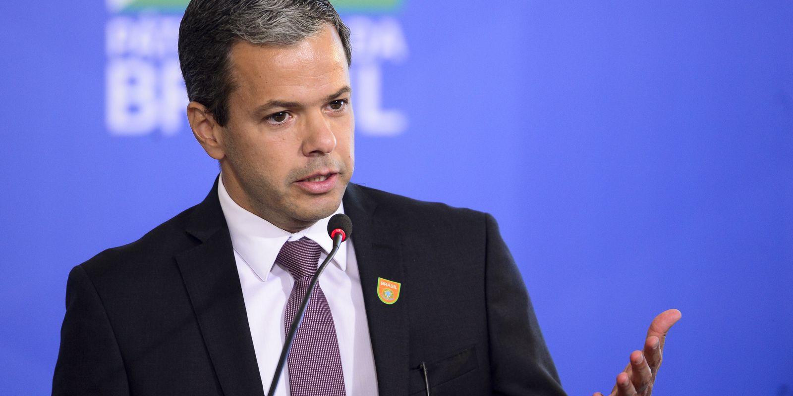 O diretor-presidente da ANAC, Juliano Noman, durante o lançamento do ...