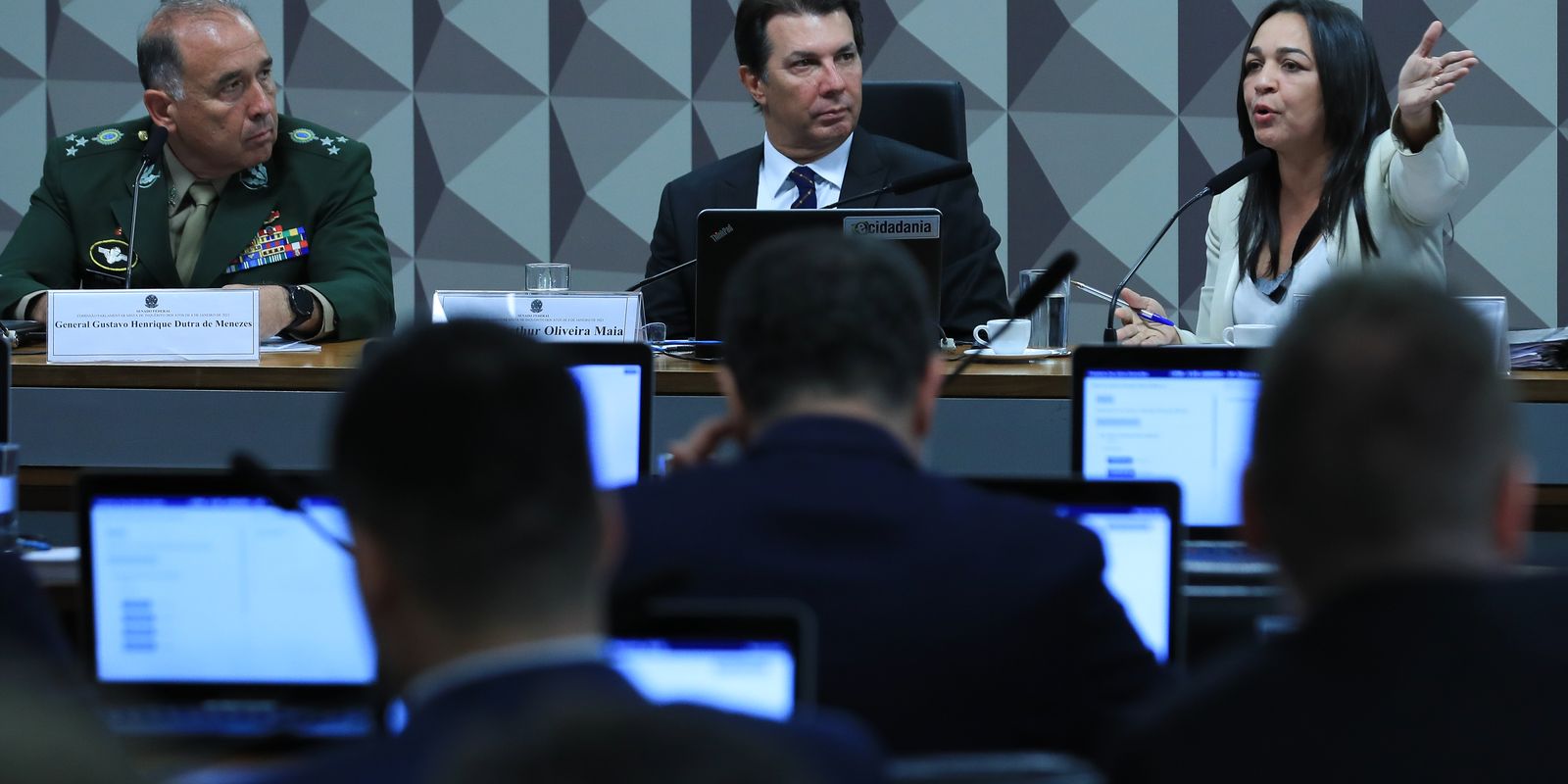 General Gustavo Dutra durante depoimento na CPMI do Golpe. | Agência Brasil