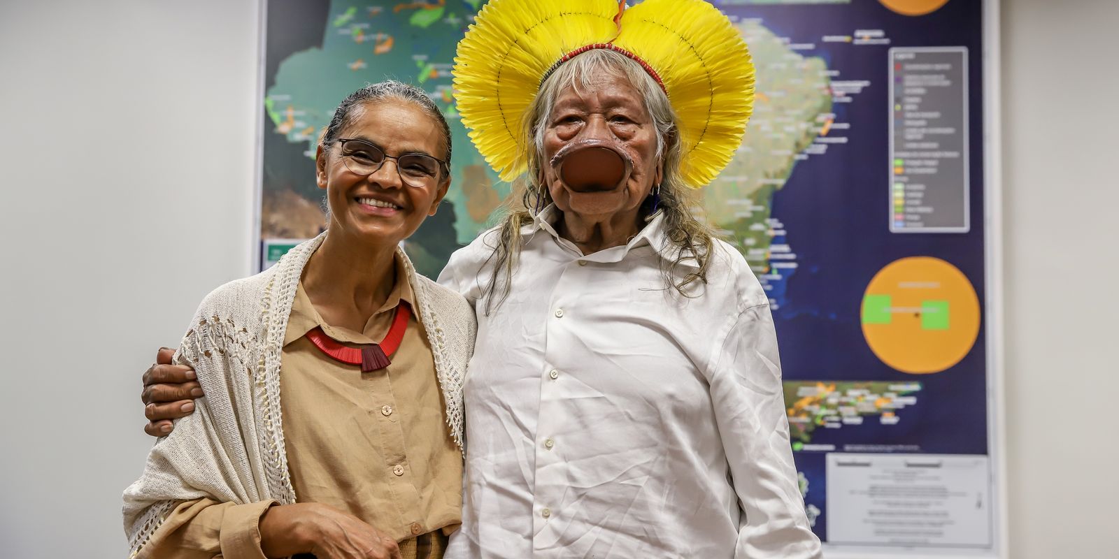 Marina Silva com o Cacique Raoni | Agência Brasil Marina Silva com o Cacique Raoni | Agência Brasil
