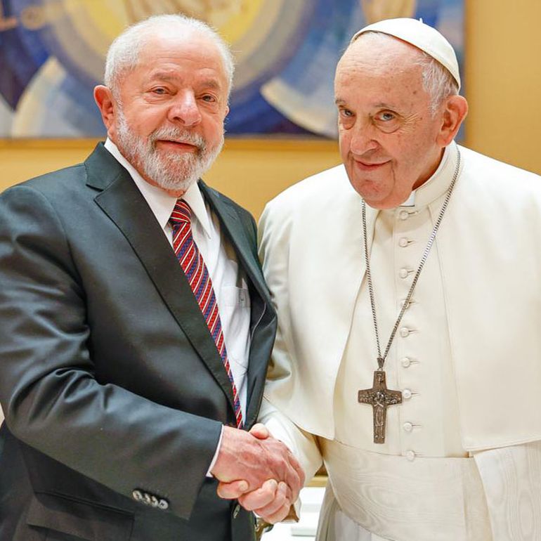 Presidente Lula com papa Francisco | Agência Brasil