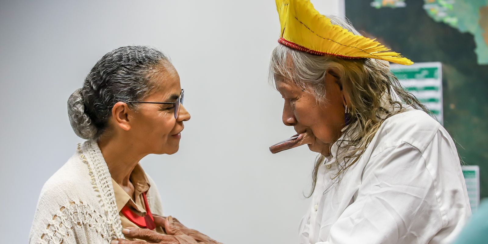 Marina Silva com o Cacique Raoni | Agência Brasil Marina Silva com o Cacique Raoni | Agência Brasil