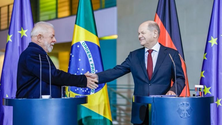 O presidente Lula e o chanceler Olaf Scholz | Agência Brasil