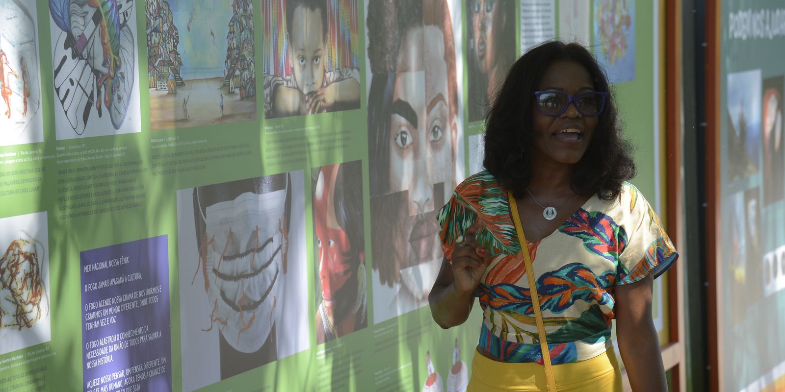 A participante da ação cultural "O que você sonha para o Museu Nacional ...