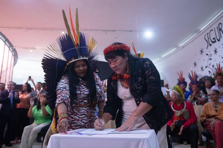 Posse Da Presidente Da Fundação Nacional Dos Povos Indígenas Joenia