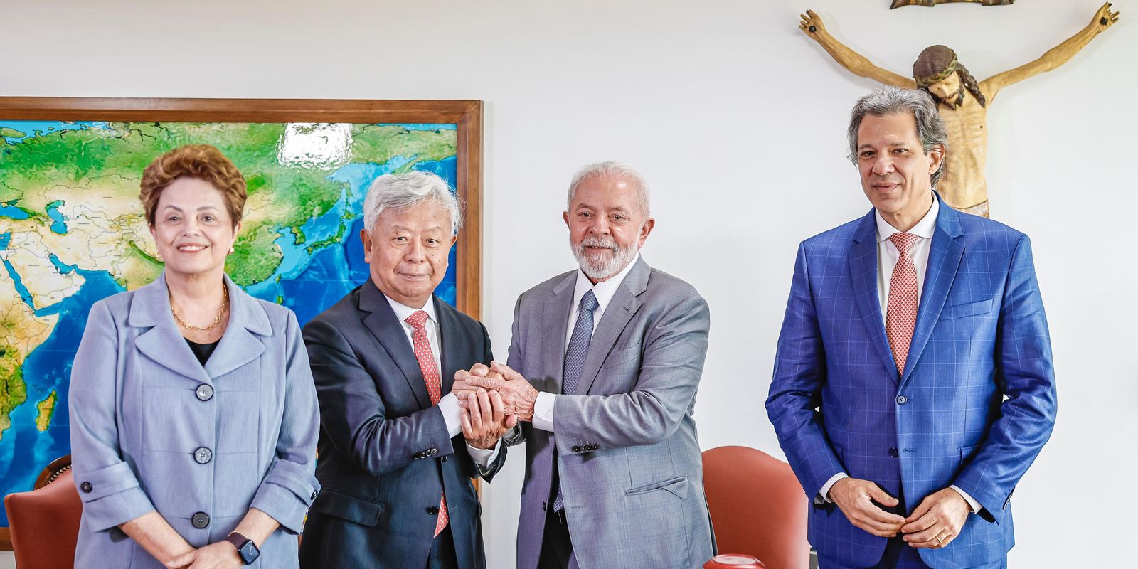 Lula recebe Jin Liqun | Agência Brasil