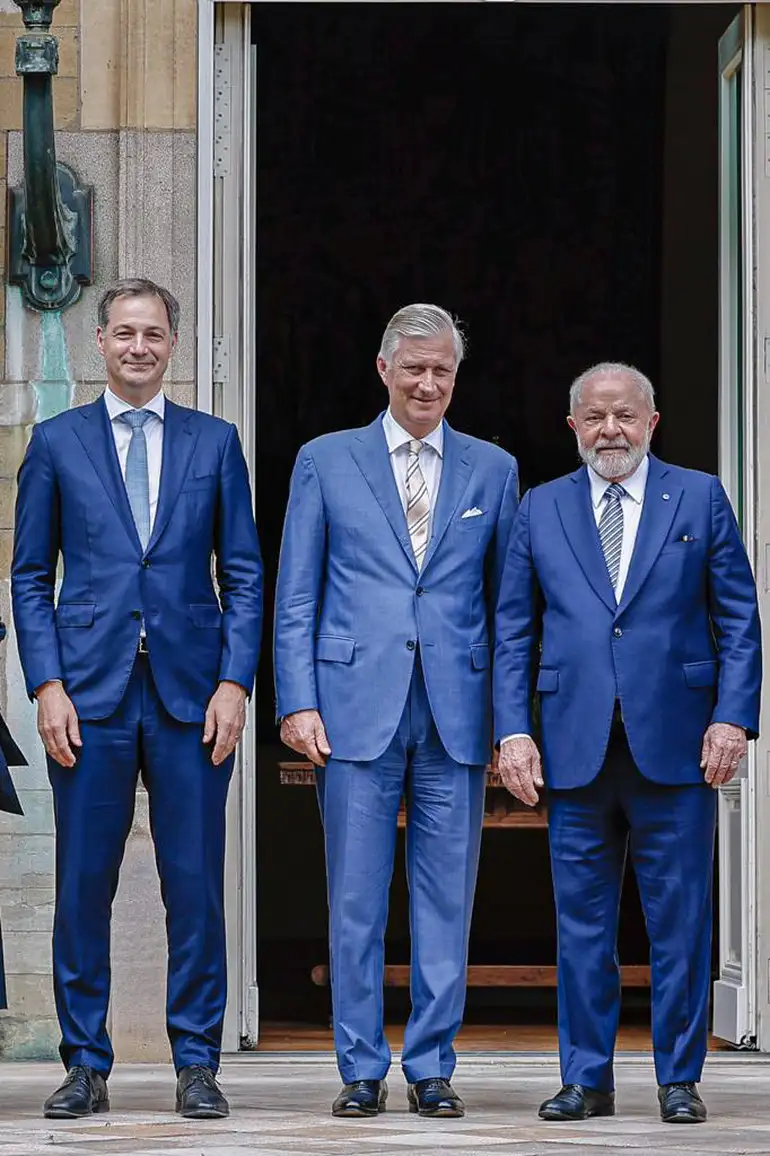 Pres. Lula é recebido pelo rei dos Belgas, Filipe I | Agência Brasil