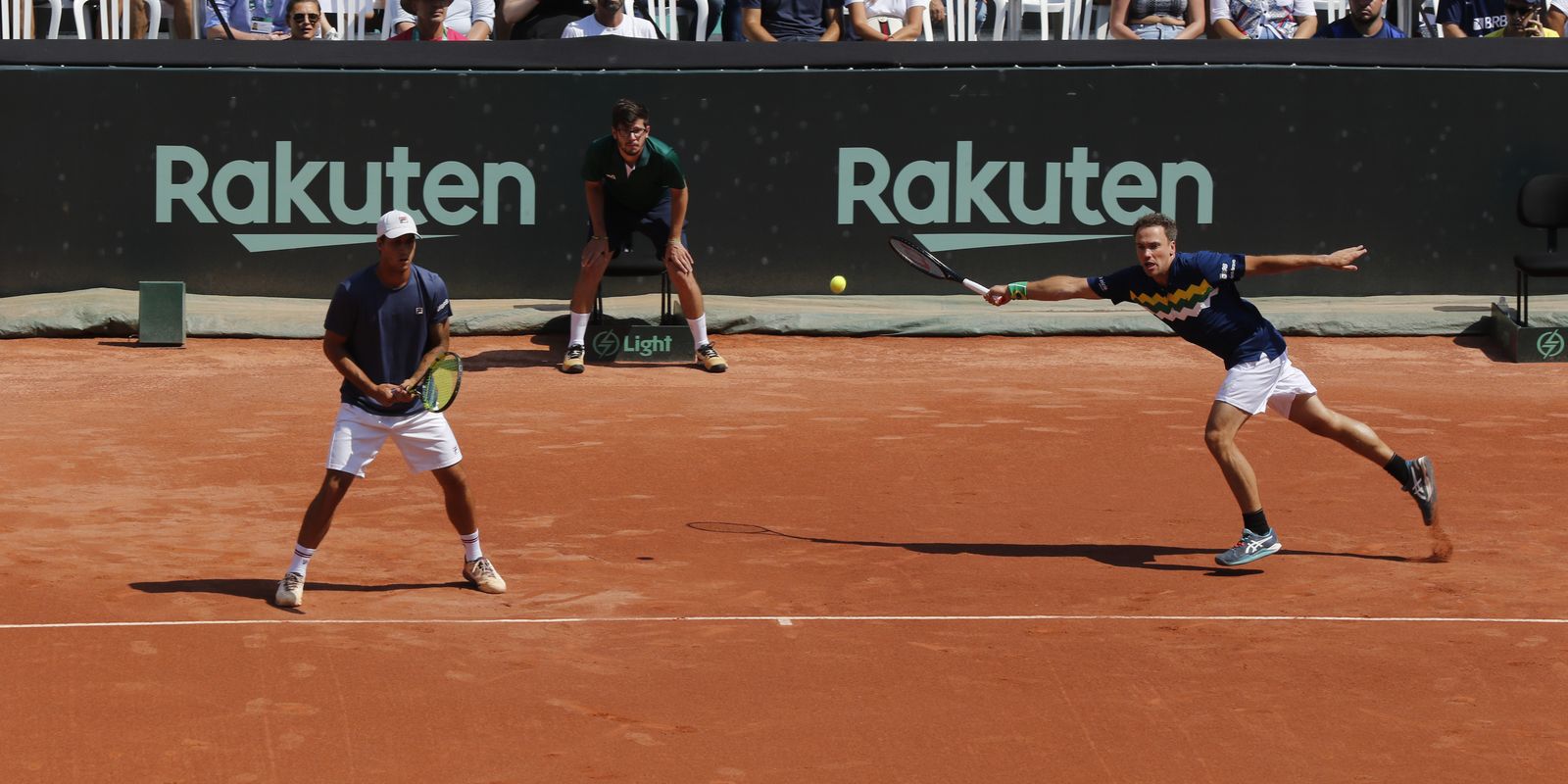 A dupla brasileira Bruno Soares e Felipe Meligeni joga contra a alemã ...