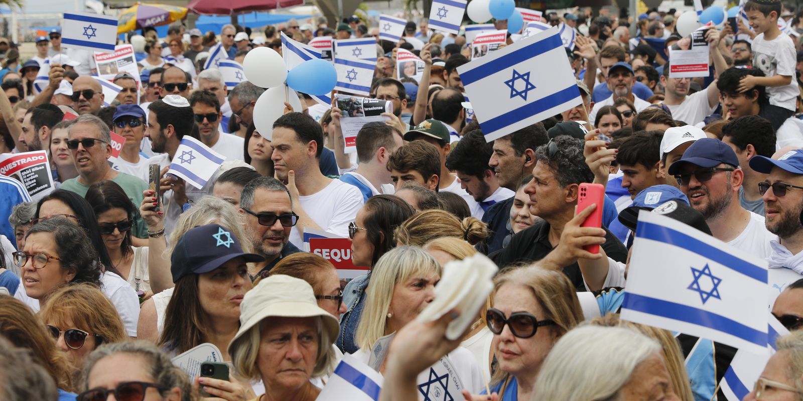 Judeus fazem caminhada em apoio a Israel, em Copacabana | Agência Brasil
