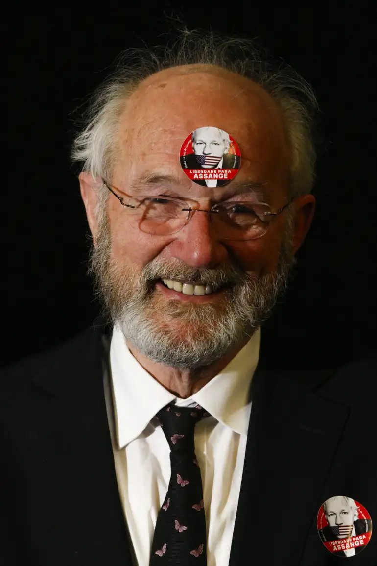 John Shipton pai do ativista Julian Assange | Agência Brasil