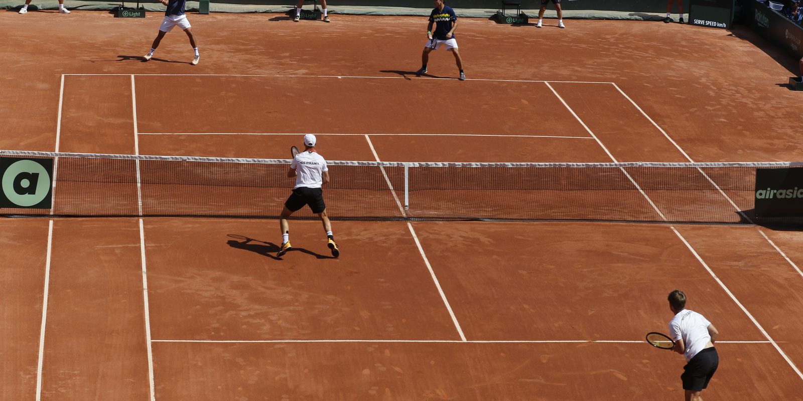 A dupla brasileira Bruno Soares e Felipe Meligeni joga contra a alemã ...