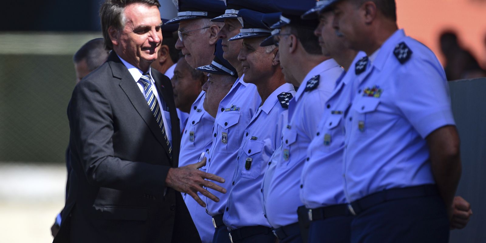O presidente Jair Bolsonaro durante a cerimônia militar de promoção de ...