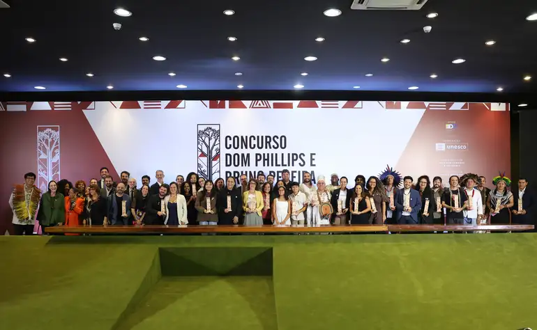 Cerimônia de homenagem a Dom Phillips e Bruno Pereira | Agência Brasil