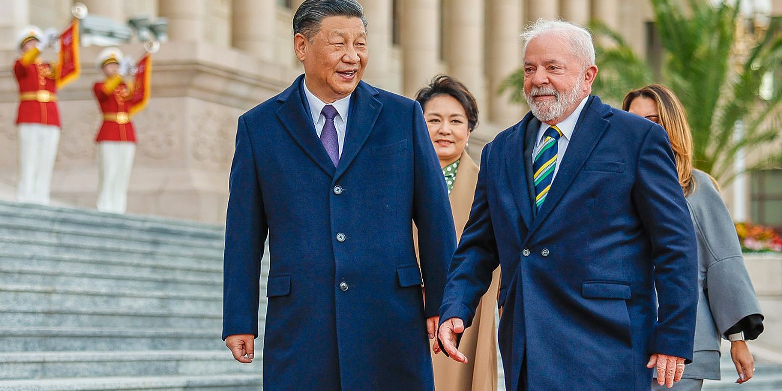 O presidente Xi Jinping durante encontro com presidente Luiz Inácio ...