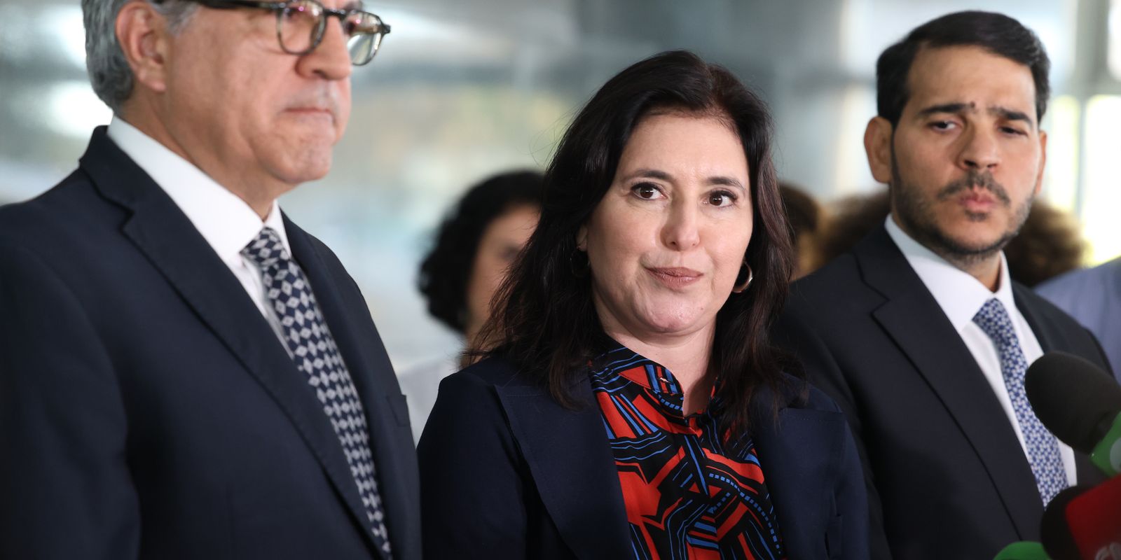 Alexandre Padilha e Simone Tebet, durante coletiva | Agência Brasil