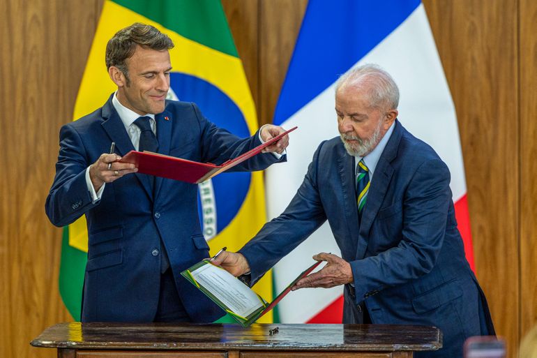 Lula recebe Macron | Agência Brasil